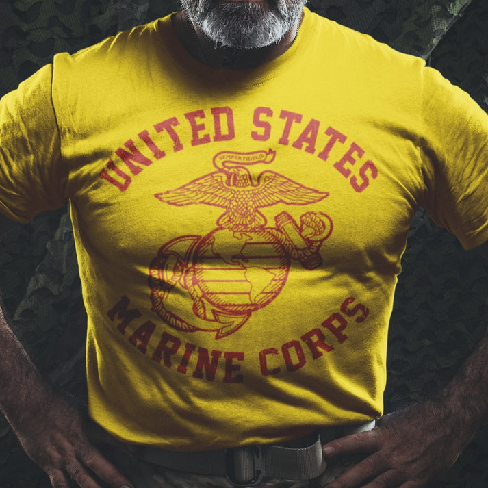 Old School '80s Gunny Highway Tee-Gold
